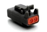 China Amphenol ATM06-2S-BLK Female Cable Connector 2 Position 7.5A 250V Automotive for sale