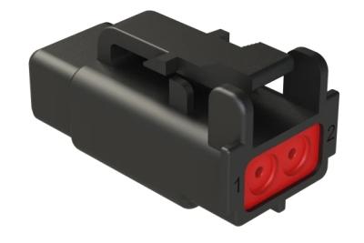 China Amphenol ATMH06-2SA 2 Position Automotive Female Cable Connector IP68 7.5A 250V for sale