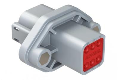 China Amphenol AT04-6P-PM05 6-Pin Male Rectangular Socket 13A 250V IP67 Automotive Connector for sale