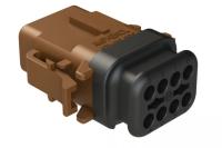China Amphenol ATM06-08SD-SR1BN 8 Position Automotive Female Connector 7.5A 250V IP67 for sale