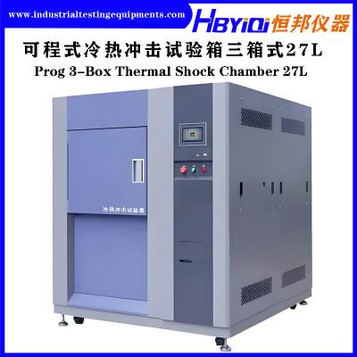 China Programmable Thermal Shock Test Chamber Three Boxes Temperature Cycling 27L 380V for sale