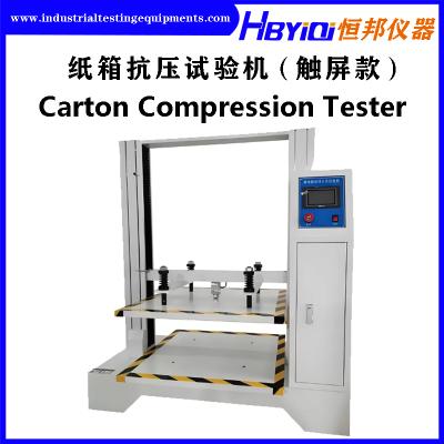 China PLC Touch Screen Carton Compression Tester Packaging Strength 200KG-5000KG for sale