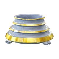 China 100TPH Limestone Cone Crusher Equipment Wear Spare Parts Concave Bowl Liner for sale