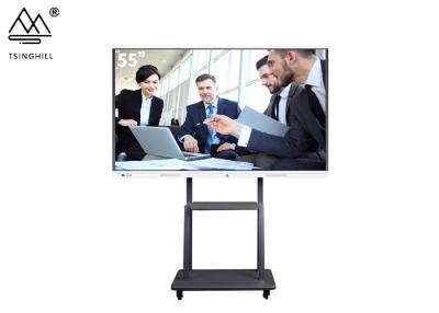 China 55 Inch 4K Interactive Flat Panel Conference Touch Display 20 Point IR for sale