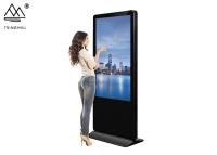 China 32 Inch 4K UHD Touch Screen Floor Stand Kiosk Digital Signage 3840x2160 10 Point Infrared for sale