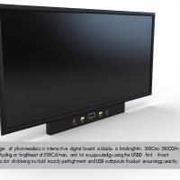 China Black Or OEM Interactive Digital Blackboard with 350cd/m2 Brightness and USB Outputs for sale