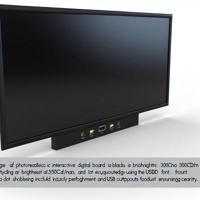 China Black Or OEM Interactive Digital Blackboard with 350cd/m2 Brightness and USB Outputs for sale