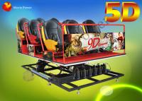 China Dynamic 5D Cinema Simulator , Back Poking Vibration Motion Theater Seats for sale