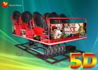 China High Class 6 DOF Platform 5D Movie Theater , Bubble Lighting Snow 6D Simulator for sale