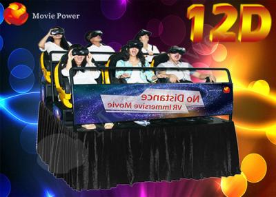China Electric / Hydraulic Platform 12D Cinema XD Simulator Blow Water / Air To Face for sale