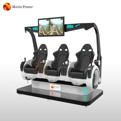 China Fiberglass 9D VR Cinema 3 Person Dynamic Special Effects Cinema Equipment for sale