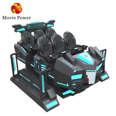 China Fiberglass 9D VR Cinema 6 Seater VR Shooting Game Simulator Multiple Players Riding Car for sale