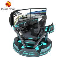 China 3 Screen Virtual Reality Simulator 6- Dof Black Car Racing Game Machine 5d Car Driving Arcade For Mall for sale