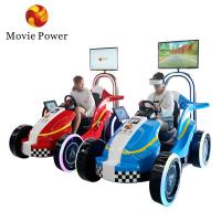 China Children 9D Virtual Reality Driving Simulator Multiplayer Car Racing Game For Entertainment for sale