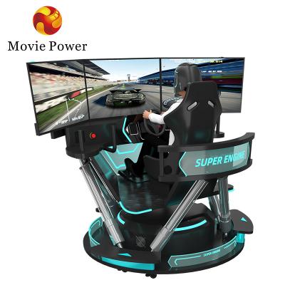 China 6 Dof Hydraulic Racing Simulator Vr Games Virtual Reality 3 Screen F1 Racing Simulator for sale