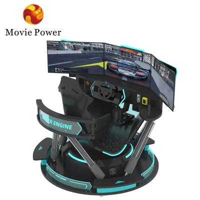 China 9d Vr 6 Dof Racing Car Simulator Virtual Reality Arcade Game Machine With 3 Screen for sale