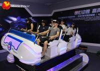 China Multi Seats 9D Simulator Virtual World Simulator With Headset Blue / White Color for sale