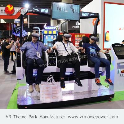 China 3 Seats Vertual Reality Experinece Vr Cinema Simulator With Electric Control System for sale