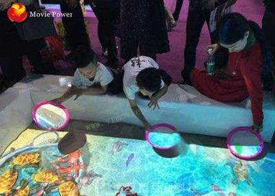 China 3D AR Interactive Projection Kids Floor Sand Pond Game Machine With OLED Display for sale