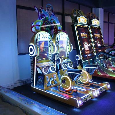 China Yellow Virtual Reality Simulator Coin Operated / Kids Bicycle Driving Racing Games for sale