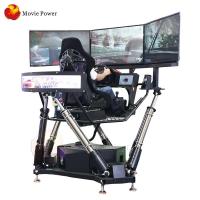 China Fiberglass 9D Simulator  ,  Dynamic VR Racing Simulator Game Machine 6 Dof 3 Screen Car Driving Simulator for sale