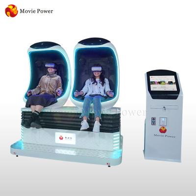 China Purple Horn Theme Park 9d Egg Chair Cinema System 2 Seats VR Cinema Theater for sale