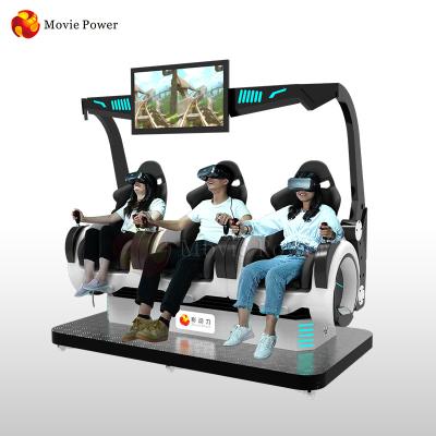 China New Business Idea VR Coin Operated 3 Seats 9d Virtual Reality Cinema Simulator Dynamic for sale