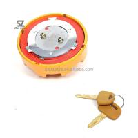 China SANY SY215 SY235 Excavator Anti-theft Diesel Fuel Tank Cap Cover 0.6kg Dual Locks for sale