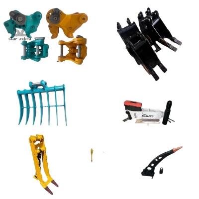 China Mini Excavator Bucket Breaker Loosening Rake Quick Change Weeding Rake Drain Screen Bucket for 1-5 Ton Heavy Duty Landscaping for sale