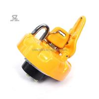 China SH200 Anti-theft Fuel Cap Diesel Fuel Tank Cover 0.6kg for Sumitomo Excavator Yellow for sale