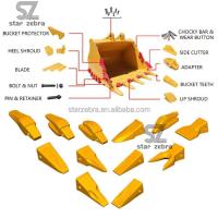 China PC100 Excavator Alloy Steel Precision Cast Bucket Teeth 20X-70-14160 Adapter 2.3kg for sale
