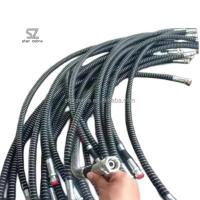 China High Pressure Oil Pipe Hydraulic Steel Wire Braided Rubber Hose for Excavator Repair 2 Wire 1SN for sale