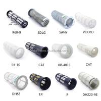 China Plastic and Stainless Steel Oil Tank Filter Screen for CAT ZAX PC SDLG SANY Excavator 100-200mm for sale