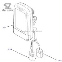 China Cat 320D Monitor Display 2602193 260-2193 for Excavator Panel Screen 2kg for sale
