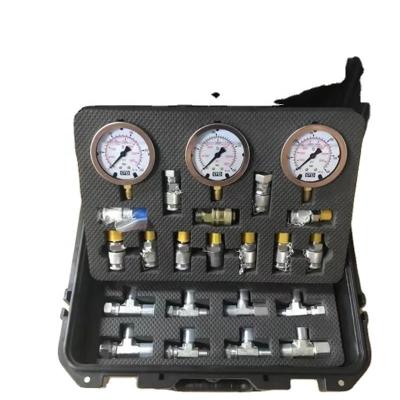 China Digital Hydraulic Pressure Gauge Set Diagnostic Test Kit for Excavators 3kg Stainless Steel for sale