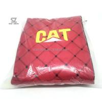 China Universal Excavator Seat Cover for CAT PC EX DH SK SH Black Red PU 1 Pair for sale