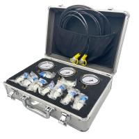 China Excavator Hydraulic Oil Pressure Gauge Repair Box Set for Pilot Pump Detection 600 Bar for sale