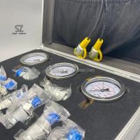 China Excavator Hydraulic Oil Pressure Gauge Repair Box Set for Pilot Pump Detection 600 Bar for sale