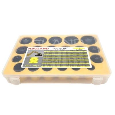 China 656 PCS Rubber GIANT O Ring Kit Box for Excavator Hydraulic Seal Set for sale