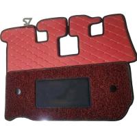 China E320 E312 Excavator Rubber Cab Floor Mats PU Black Red 2 Piece Set for sale