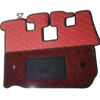 China E320 E312 Excavator Rubber Cab Floor Mats PU Black Red 2 Piece Set for sale