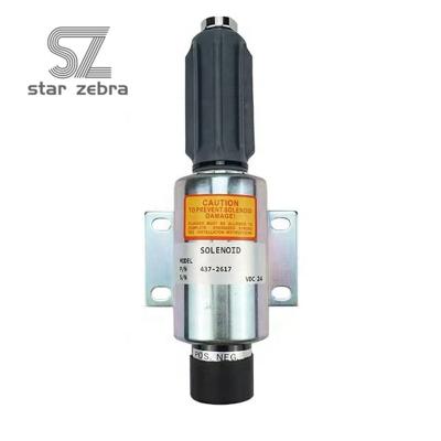 China Excavator Fuel Shut Off Solenoid Valve 437-2617 12V 24V for Generator Engine Stop Solenoid for sale