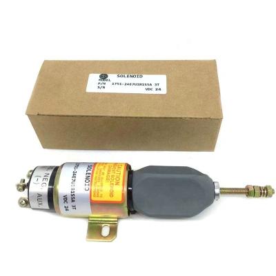 China Kobelco SK75 24V Stop Solenoid Valve 1751-24E7U1B1S5A Excavator Flameout Solenoid for sale