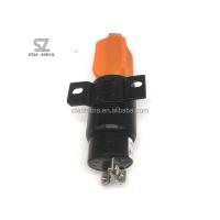 China Excavator Stop Solenoid Switch 12V 24V for S6K E200B E320 HD700-5/7 6D31 6D14 for sale