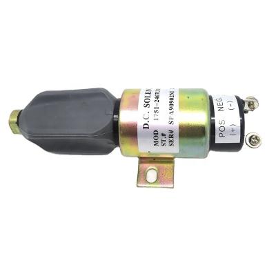 China Excavator 24V Flameout Solenoid Valve S6K Stop Solenoid 1751-2467 0.5kg for sale