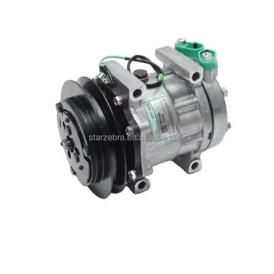 China SD7H13 R134a Excavator AC Compressor for SK350-8 High Guarantee 12V Air Conditioning Compressor for sale