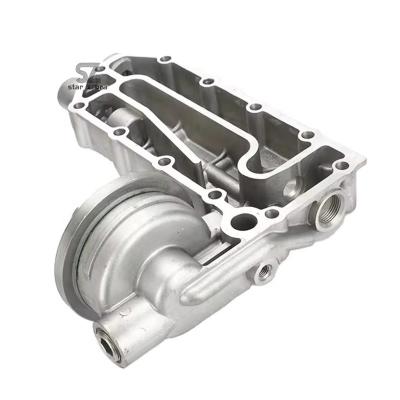 China PC300-7 Excavator 6D114 Engine Lubricating Oil Filter Head Oil Cooler Seat Radiator Cover 3934159 for sale
