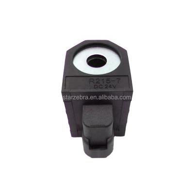 China Hydraulic Main Pump Solenoid Valve Coil 24V for R210LC-7 R215LC-7 Excavator XKBL-00004 for sale