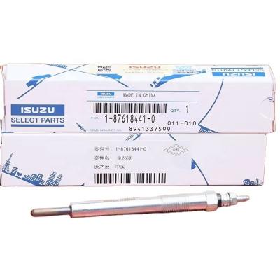 China Engine Ignition Glow Plug 1-87618441-0 for 4LE2 4JB1 4JG1 4HK1 6HK1 Excavator Parts for sale