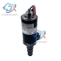 China STAR ZEBRA Excavator Hydraulic Solenoid Valve YN35V00005F1 Stop Solenoid Valve 24V for Kobelco SK120-2 SK200-2 for sale